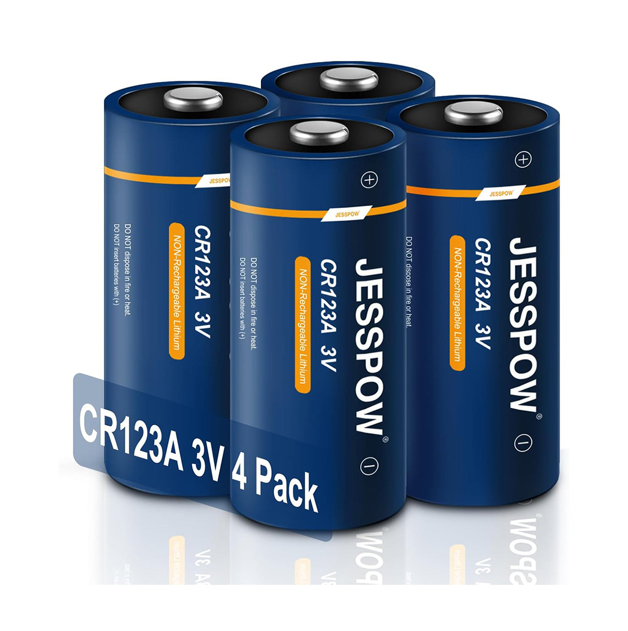 CR123A Lithium Battery 3V - 4 Pack – JESSPOW BATTERY